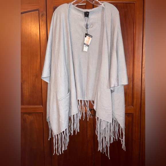 Charlie Paige | Jackets & Coats | Charlie Paige Heather Gray Cape With ...